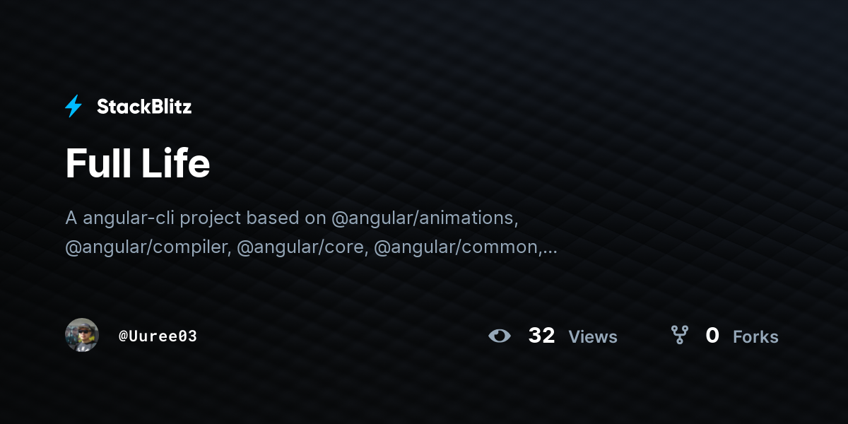 Full Life - StackBlitz