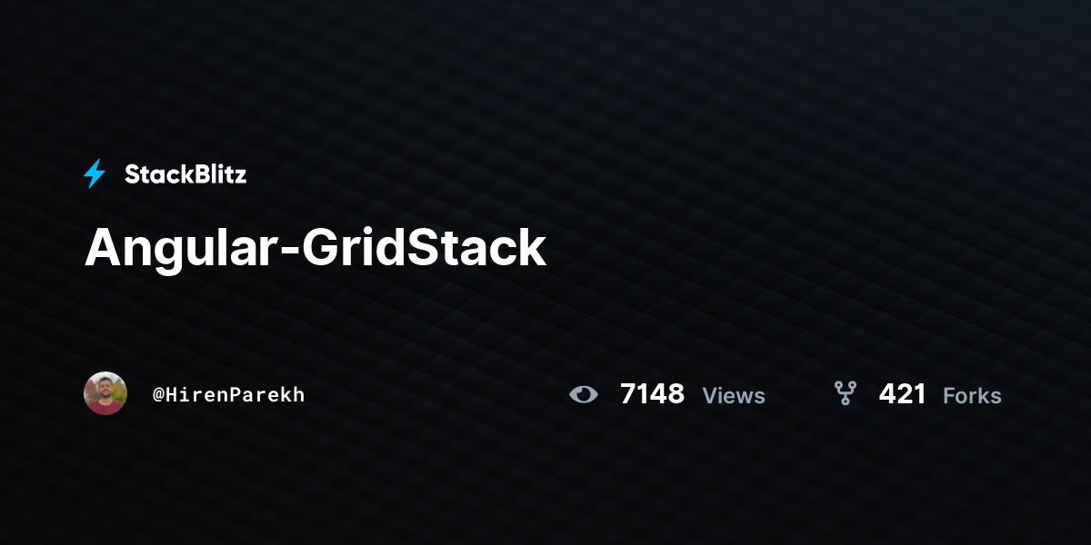 Angular-GridStack - StackBlitz