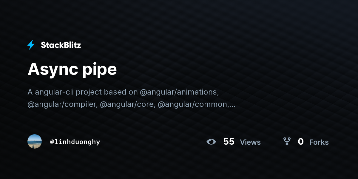 Async pipe - StackBlitz