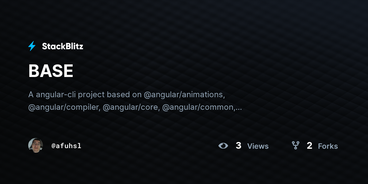 BASE - StackBlitz
