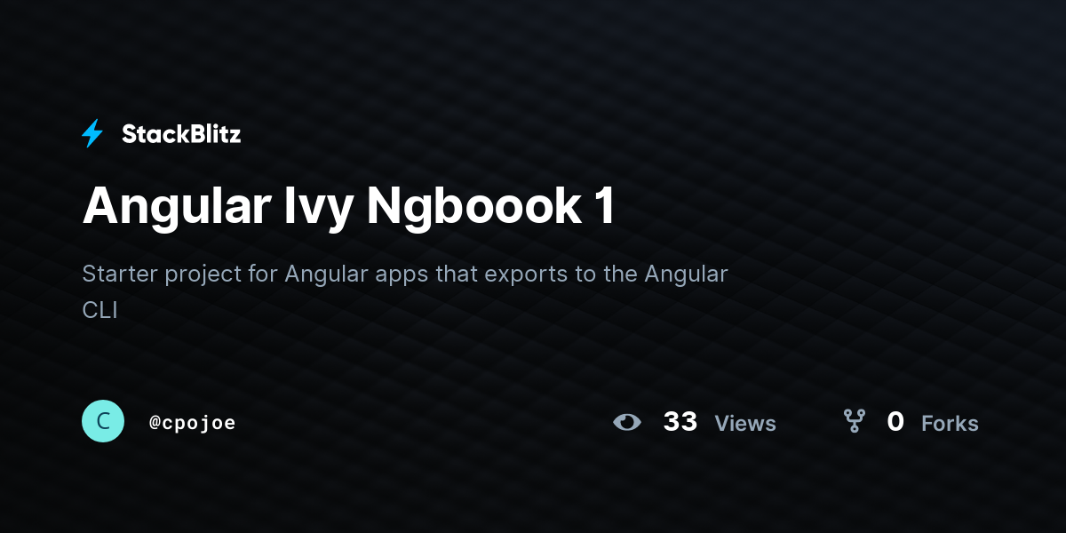 Angular Ivy Ngboook 1 - StackBlitz