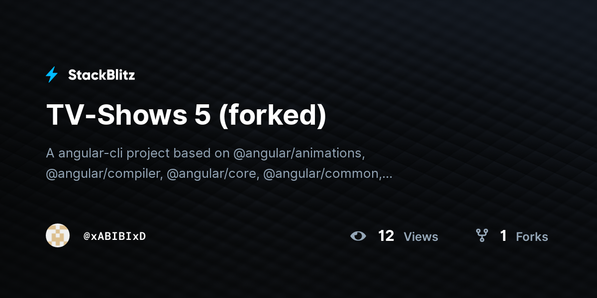 TV-Shows 5 (forked) - StackBlitz