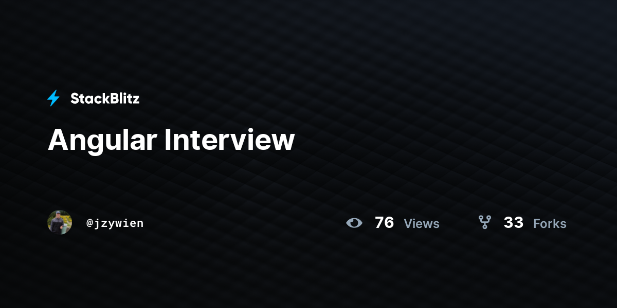 Angular Interview - StackBlitz