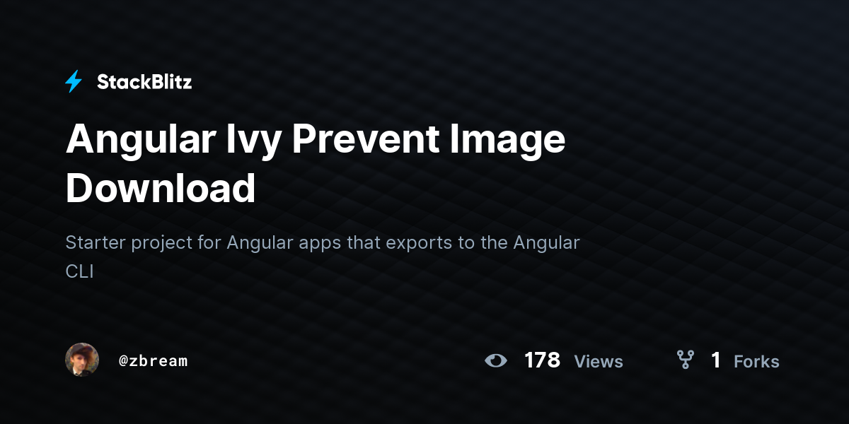Angular Ivy Prevent Image Download Stackblitz