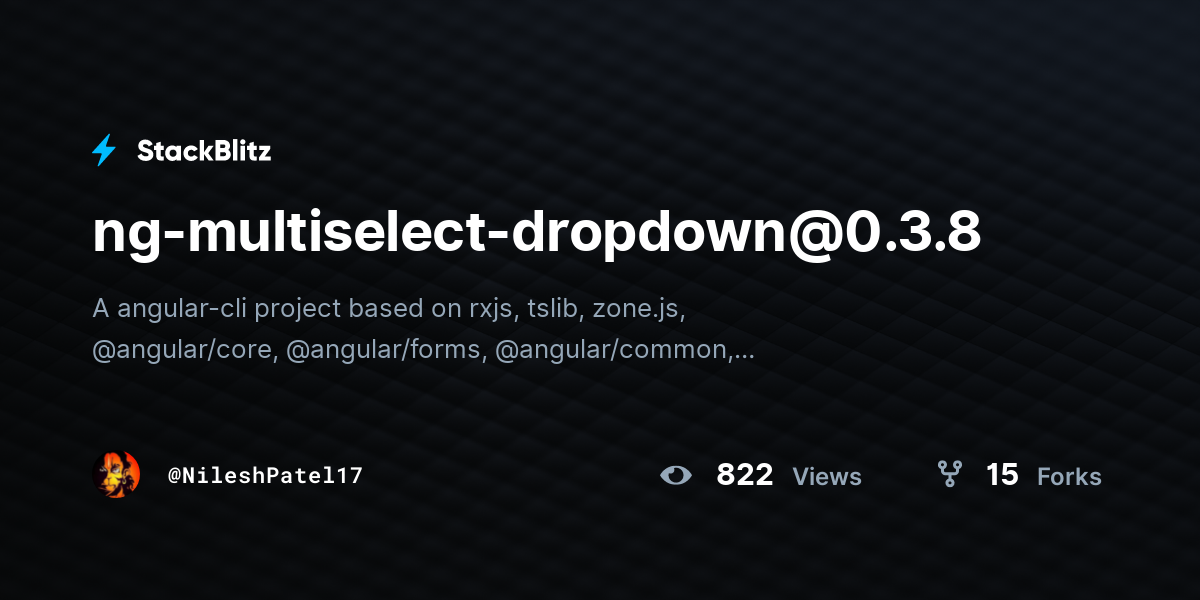 ng-multiselect-dropdown@0.3.8 - StackBlitz