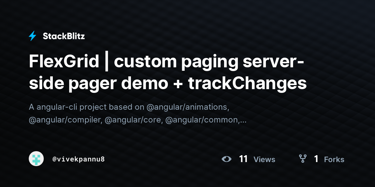 FlexGrid | custom paging server-side pager demo + trackChanges - StackBlitz