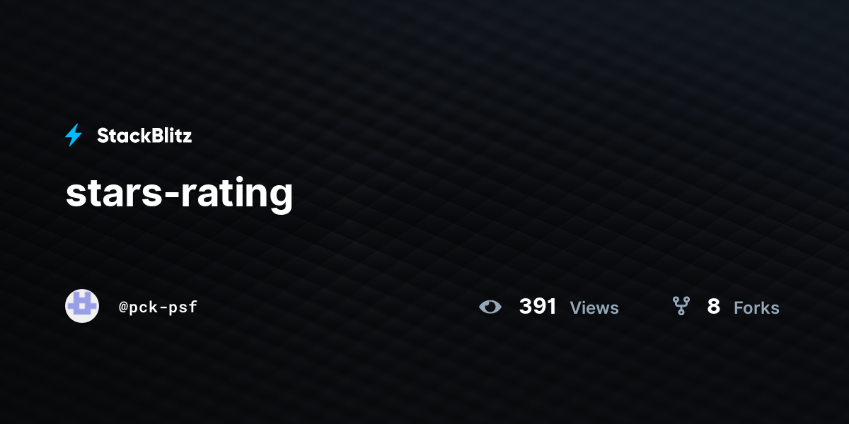 stars-rating - StackBlitz