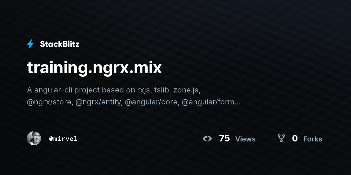 training.ngrx.mix - StackBlitz