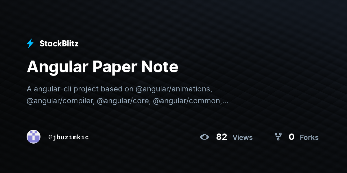 Angular Paper Note Stackblitz