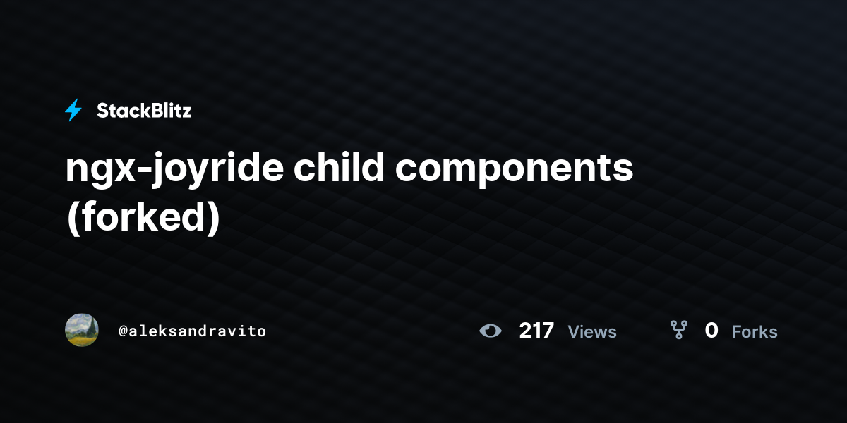 ngx-joyride child components (forked) - StackBlitz ngx-joyride child components (forked) - StackBlitz
