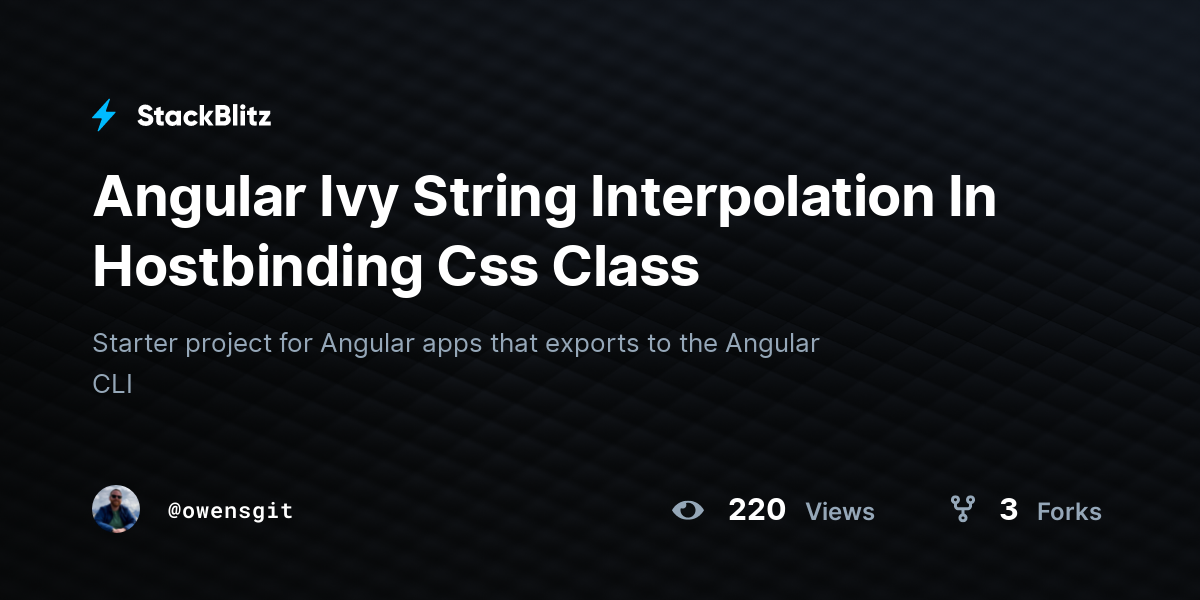 Angular Ivy String Interpolation In Hostbinding Css Class - StackBlitz