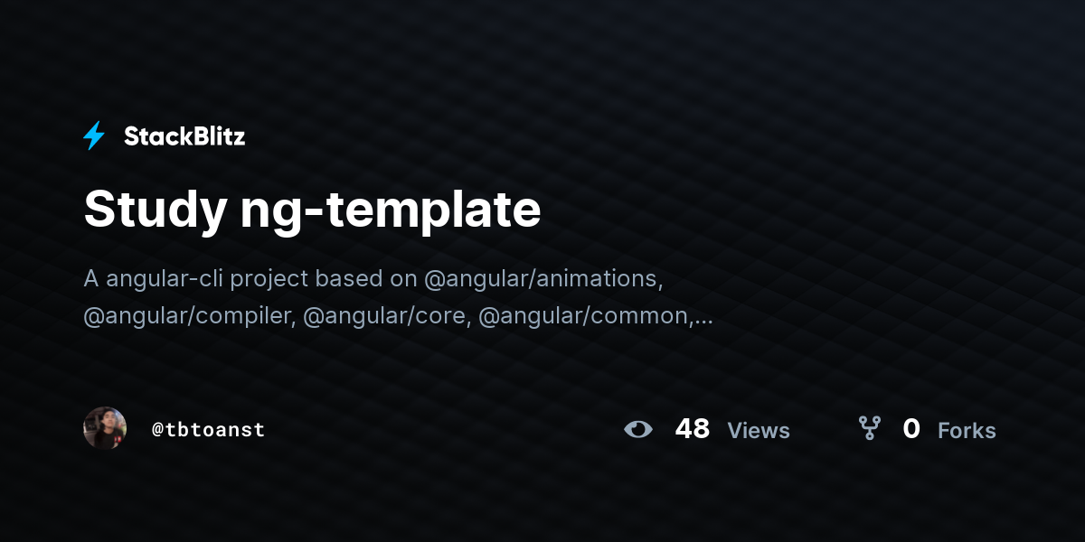 Study ng-template - StackBlitz