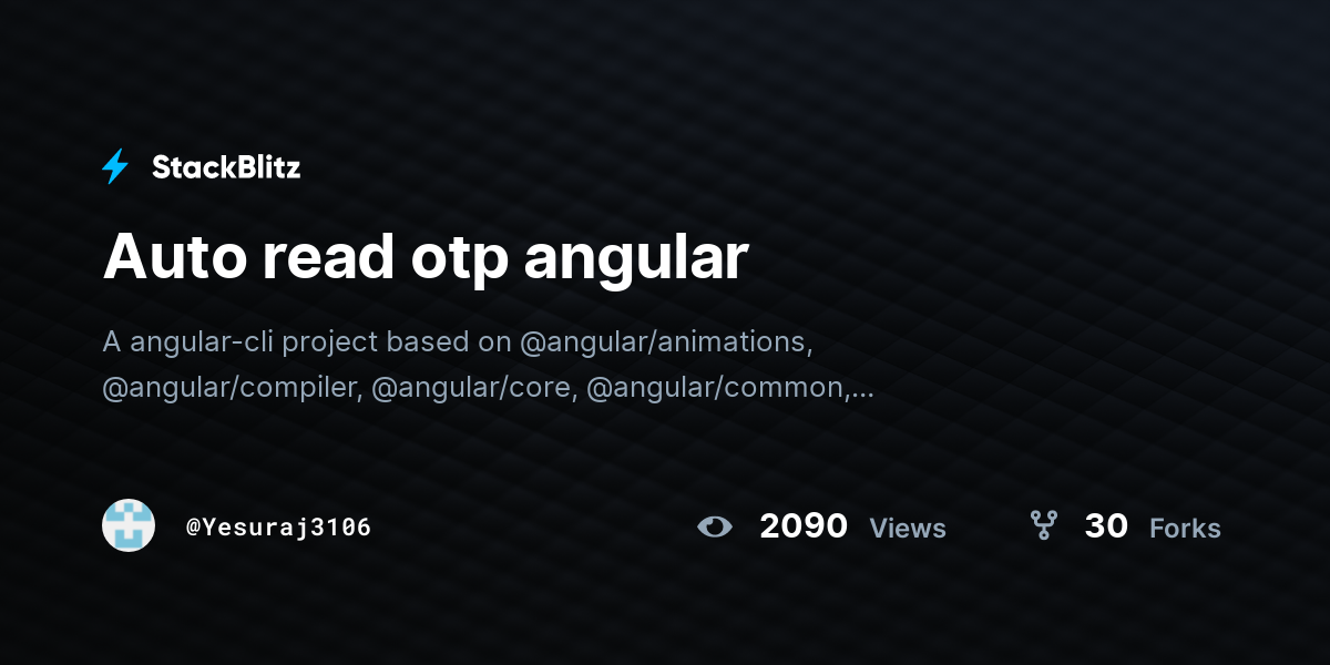 Auto read otp angular - StackBlitz