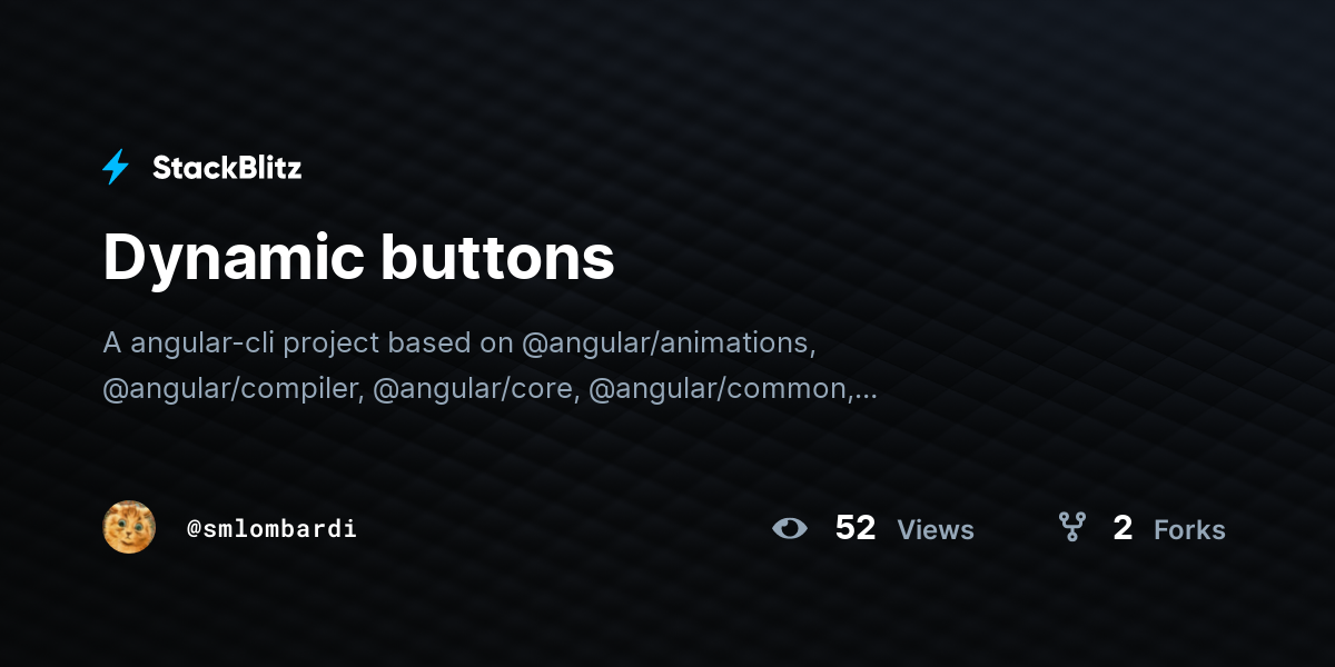 Dynamic buttons - StackBlitz