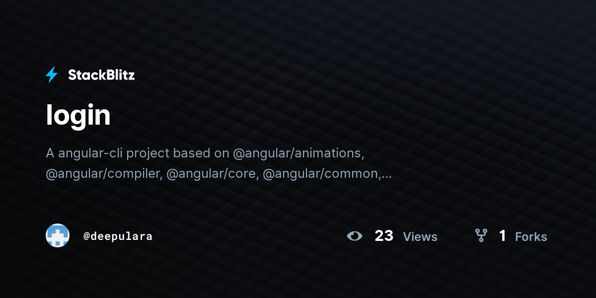 login - StackBlitz