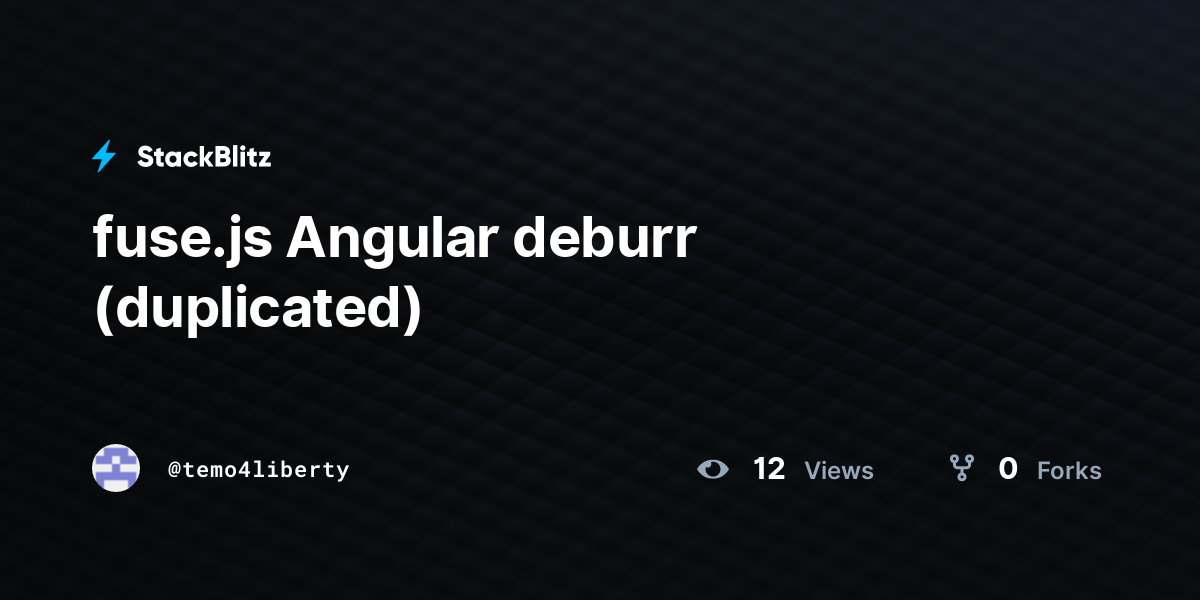 fuse.js Angular deburr (duplicated) - StackBlitz