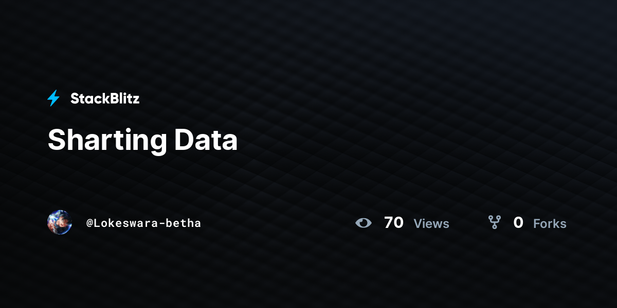 Sharting Data - StackBlitz