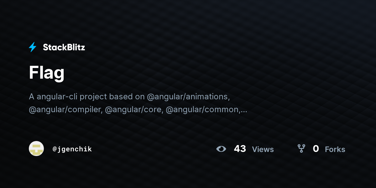 Flag Stackblitz