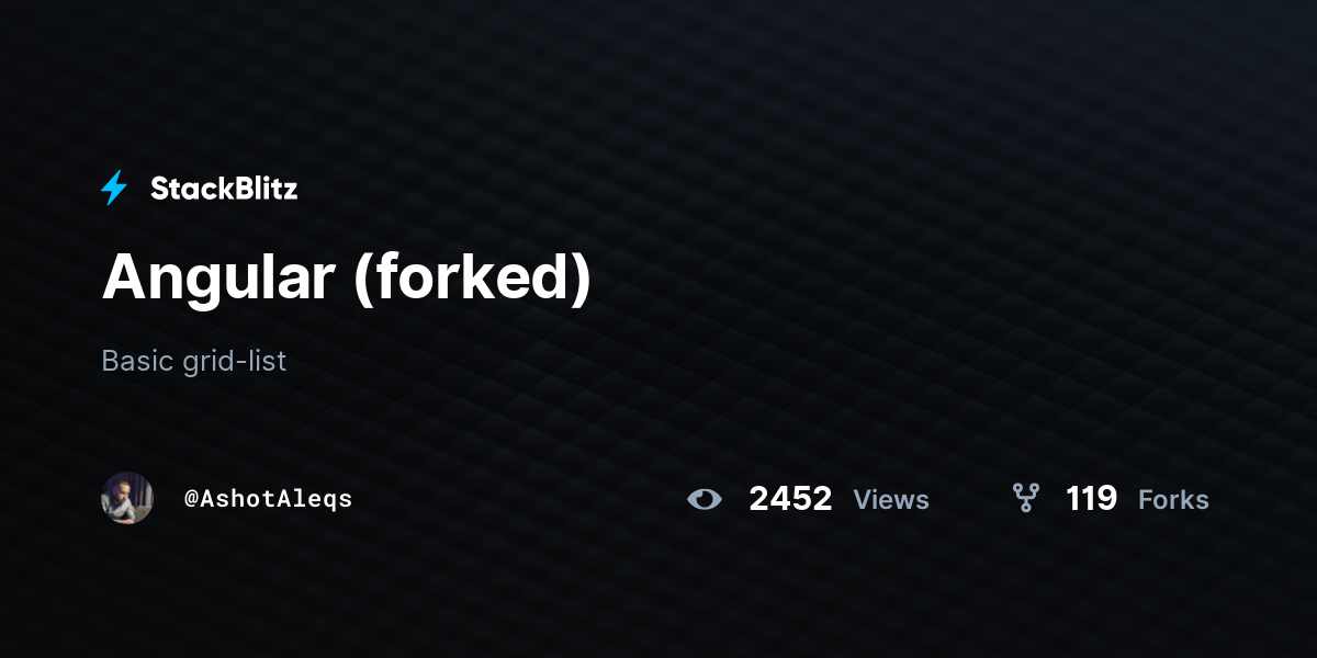 Angular (forked) - StackBlitz