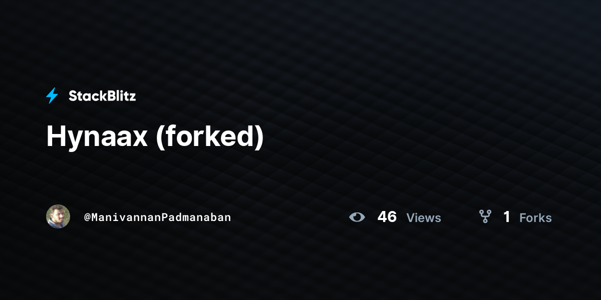 Hynaax (forked) - StackBlitz