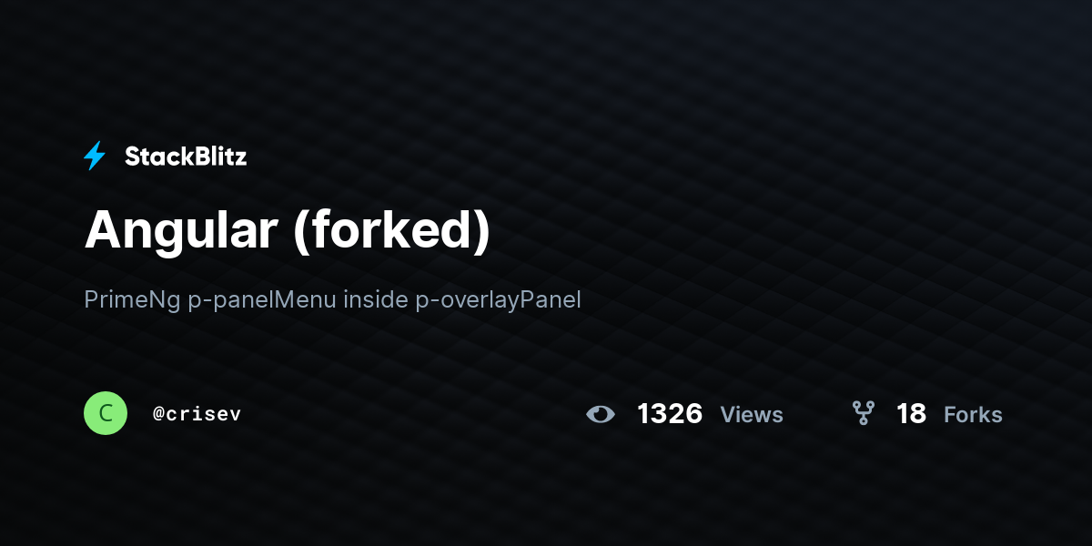 Angular (forked) - StackBlitz
