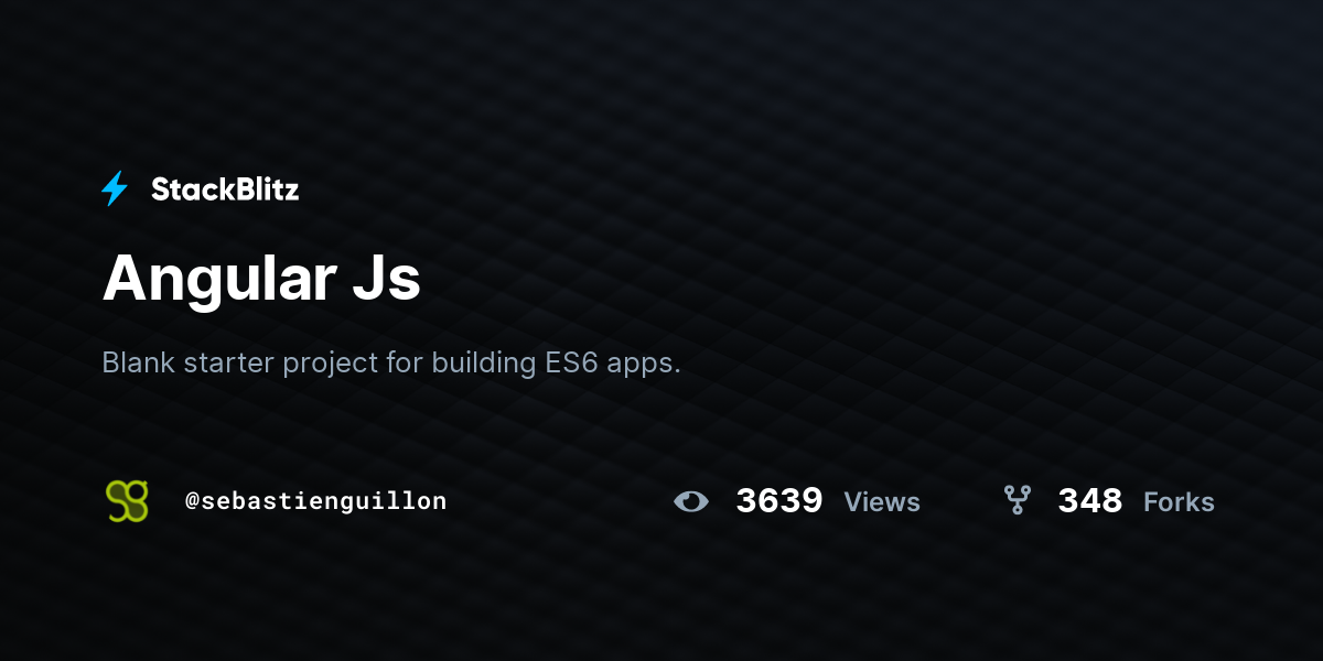 Angular Js - StackBlitz