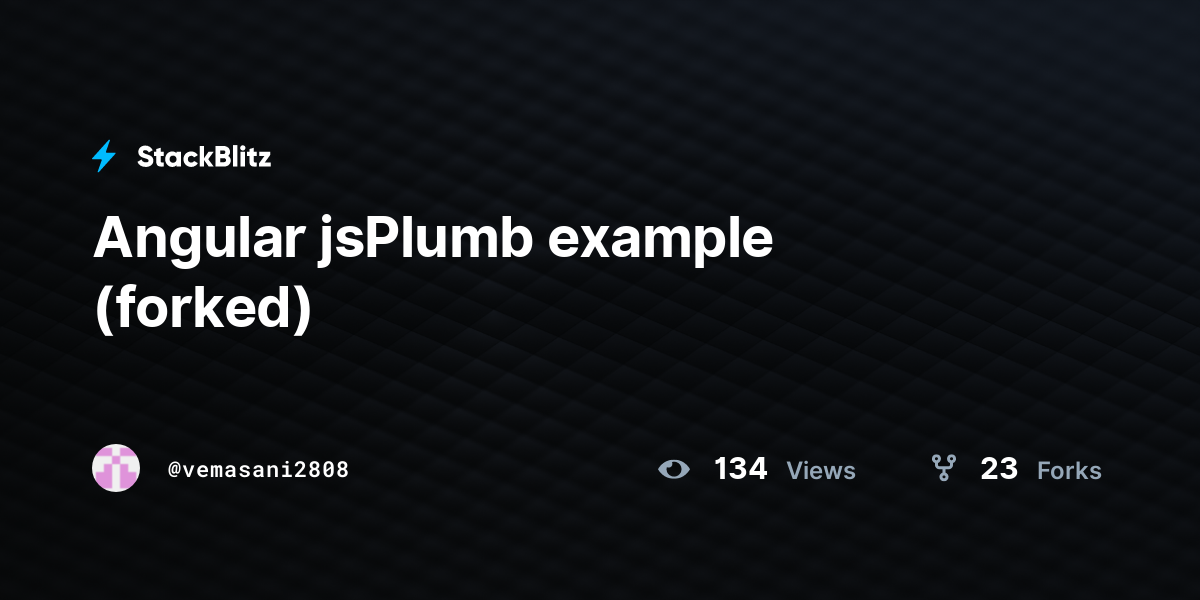 Angular jsPlumb example (forked) - StackBlitz