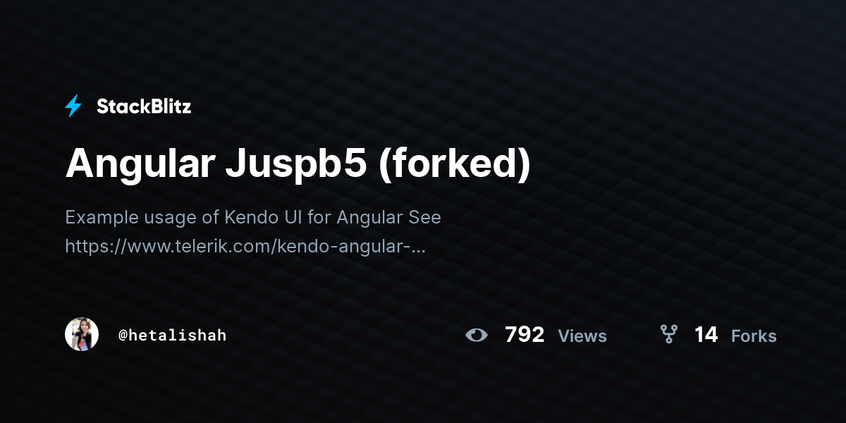 Angular Juspb5 (forked) - StackBlitz