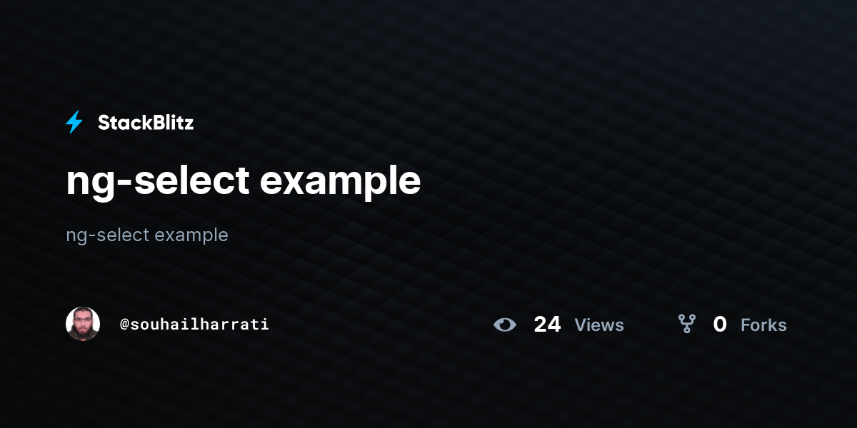 ng-select example - StackBlitz