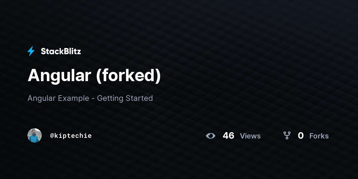 Angular (forked) - StackBlitz