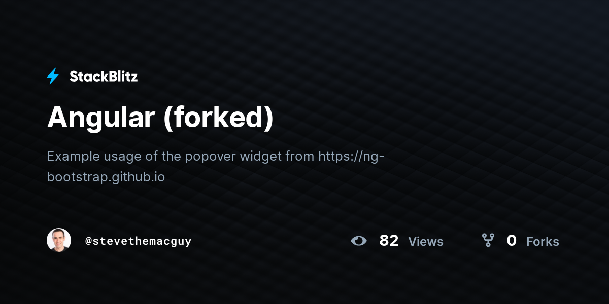 Angular Forked Stackblitz 
