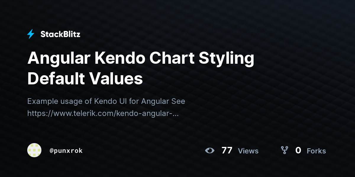 Angular Kendo Chart Styling Default Values - StackBlitz Angular Kendo Chart Styling Default Values - StackBlitz