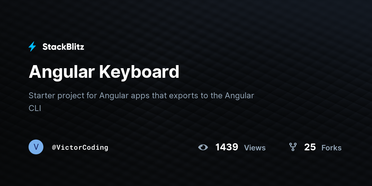 Angular Keyboard - StackBlitz