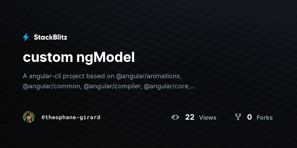 Custom Ngmodel Stackblitz