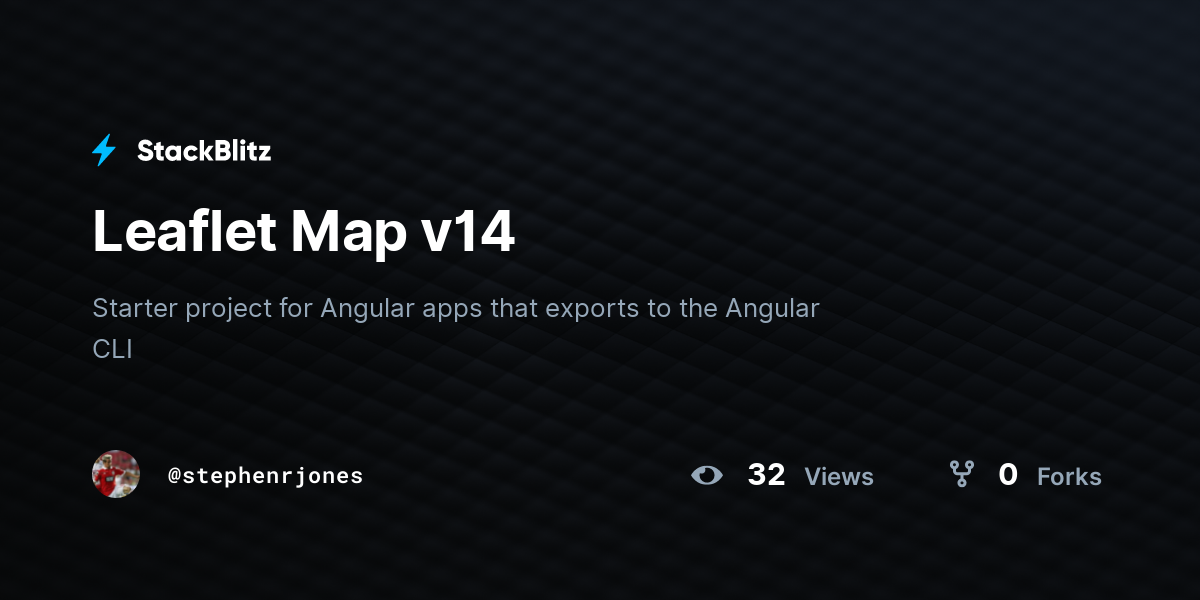 Leaflet Map v14 - StackBlitz