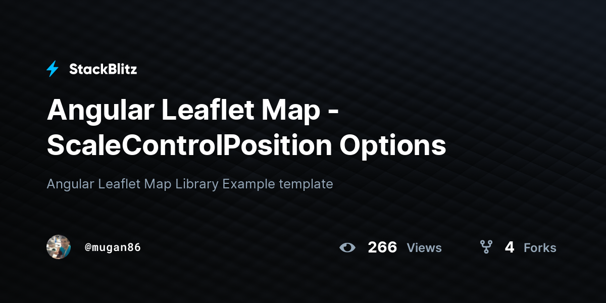 Angular Leaflet Map - ScaleControlPosition Options - StackBlitz