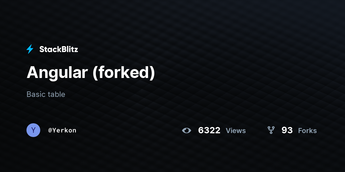 Angular (forked) - StackBlitz