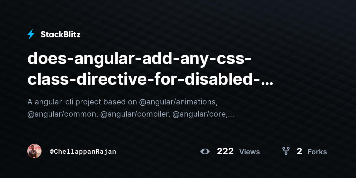 Does Angular Add Any Css Class Directive For Disabled Controls In Reactive Forms Stackblitz