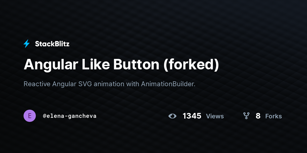 Angular Like Button (forked) - StackBlitz