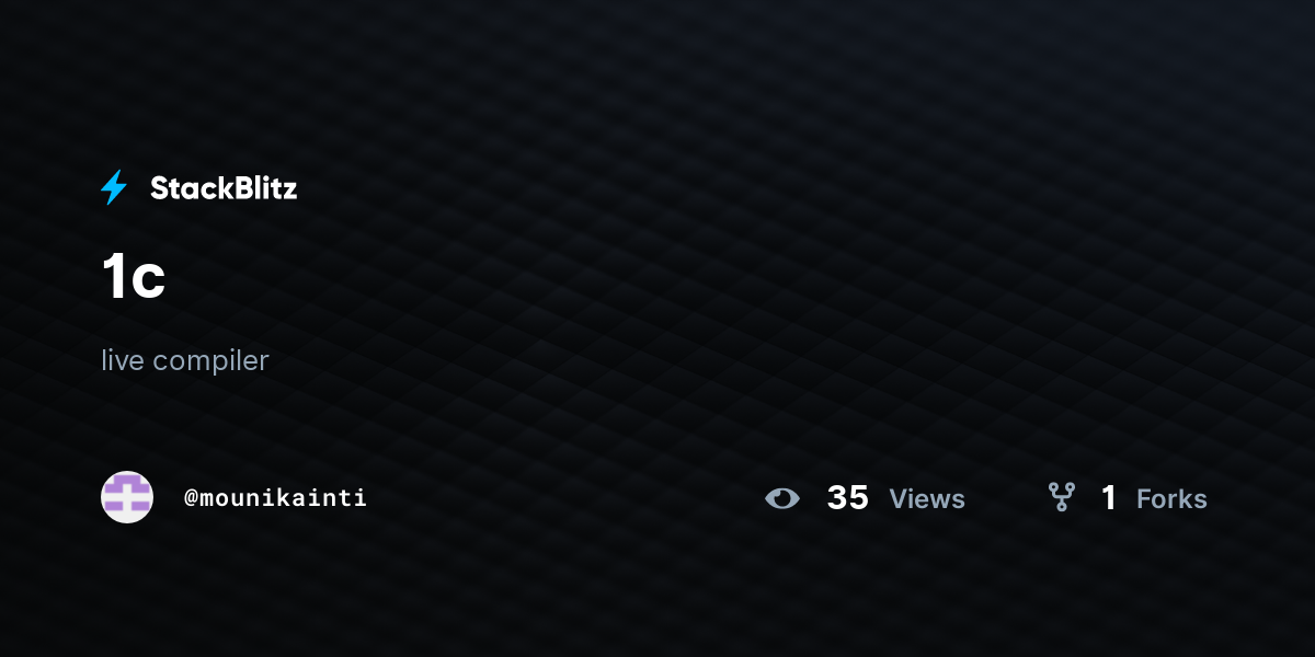 1c - StackBlitz