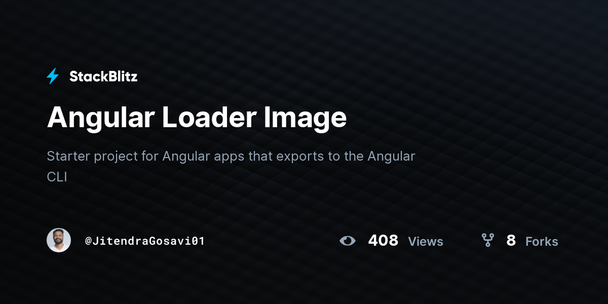 Angular Loader Image - StackBlitz
