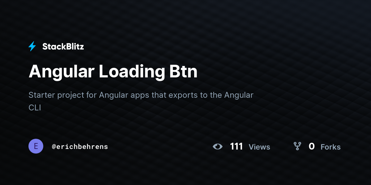 Angular Loading Btn - StackBlitz