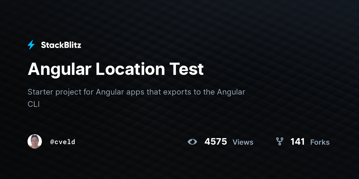 Angular Location Test - StackBlitz