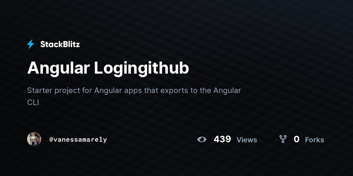 Angular Logingithub - StackBlitz Angular Logingithub - StackBlitz