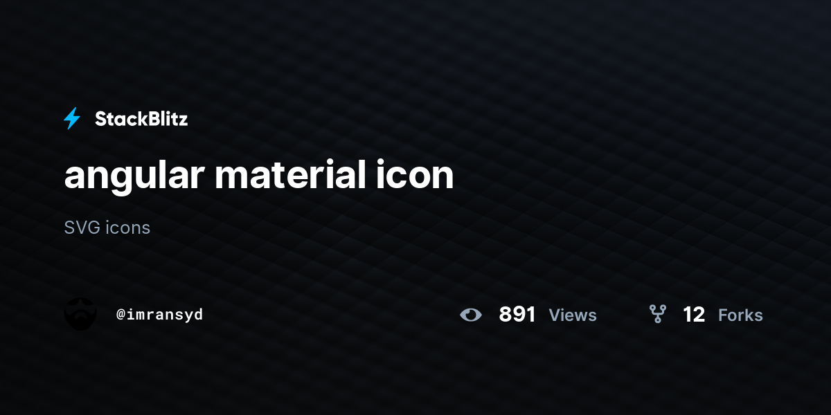 angular material icon - StackBlitz