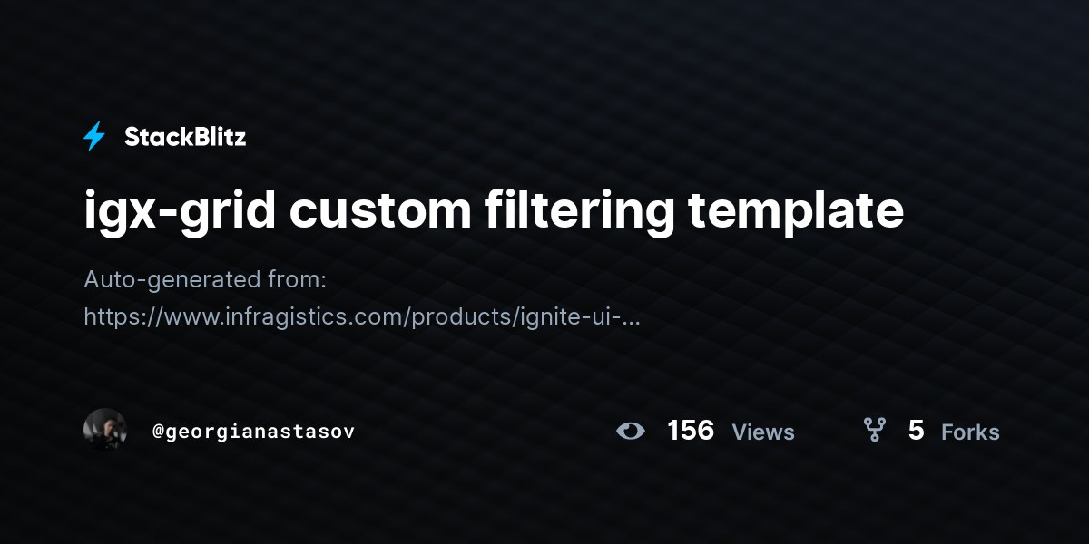 igx-grid custom filtering template - StackBlitz igx-grid custom filtering template - StackBlitz