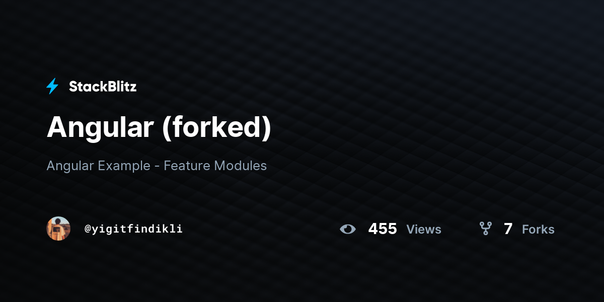 Angular (forked) - StackBlitz