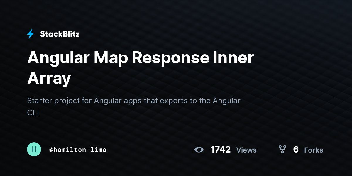 Angular Map Response Inner Array - StackBlitz