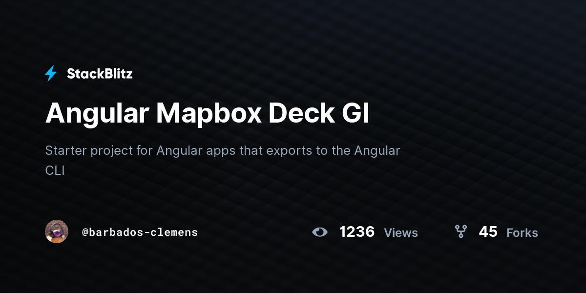 Angular Mapbox Deck Gl - StackBlitz