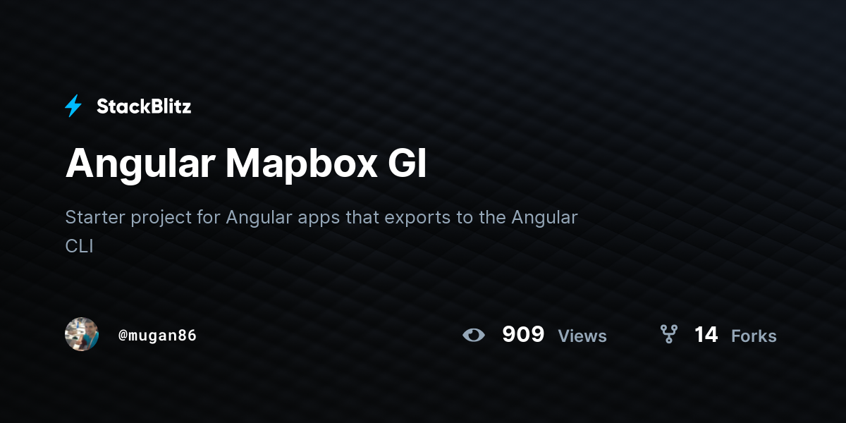 Angular Mapbox Gl - StackBlitz